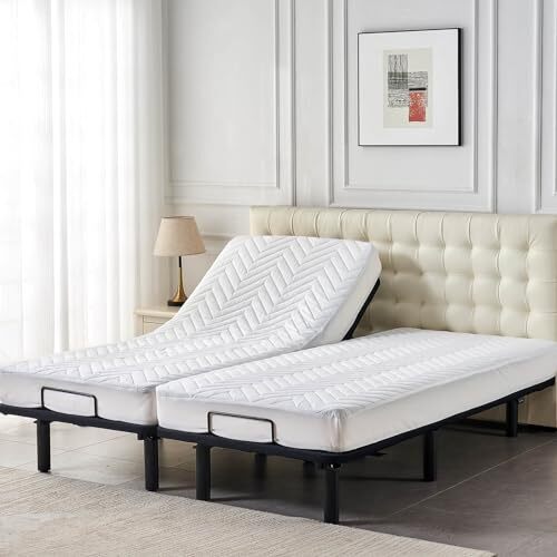 Waterproof Quilted Split California King Split Cal King 2x(36x84) White ...