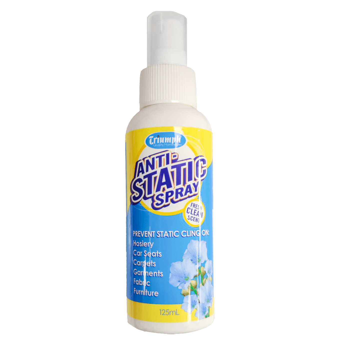 Triumph Anti-static Spray With Linen Scent in 125ml Pump Plastic Bottle ...