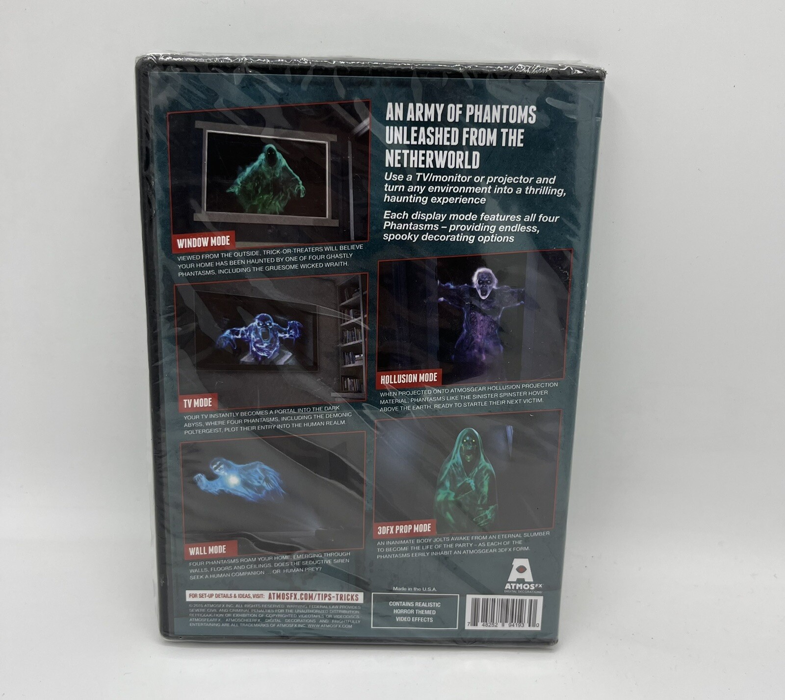ATMOSFX PHANTASMS DIGITAL HALLOWEEN DECORATIONS DVD NEW | FREE SHIPPING ...