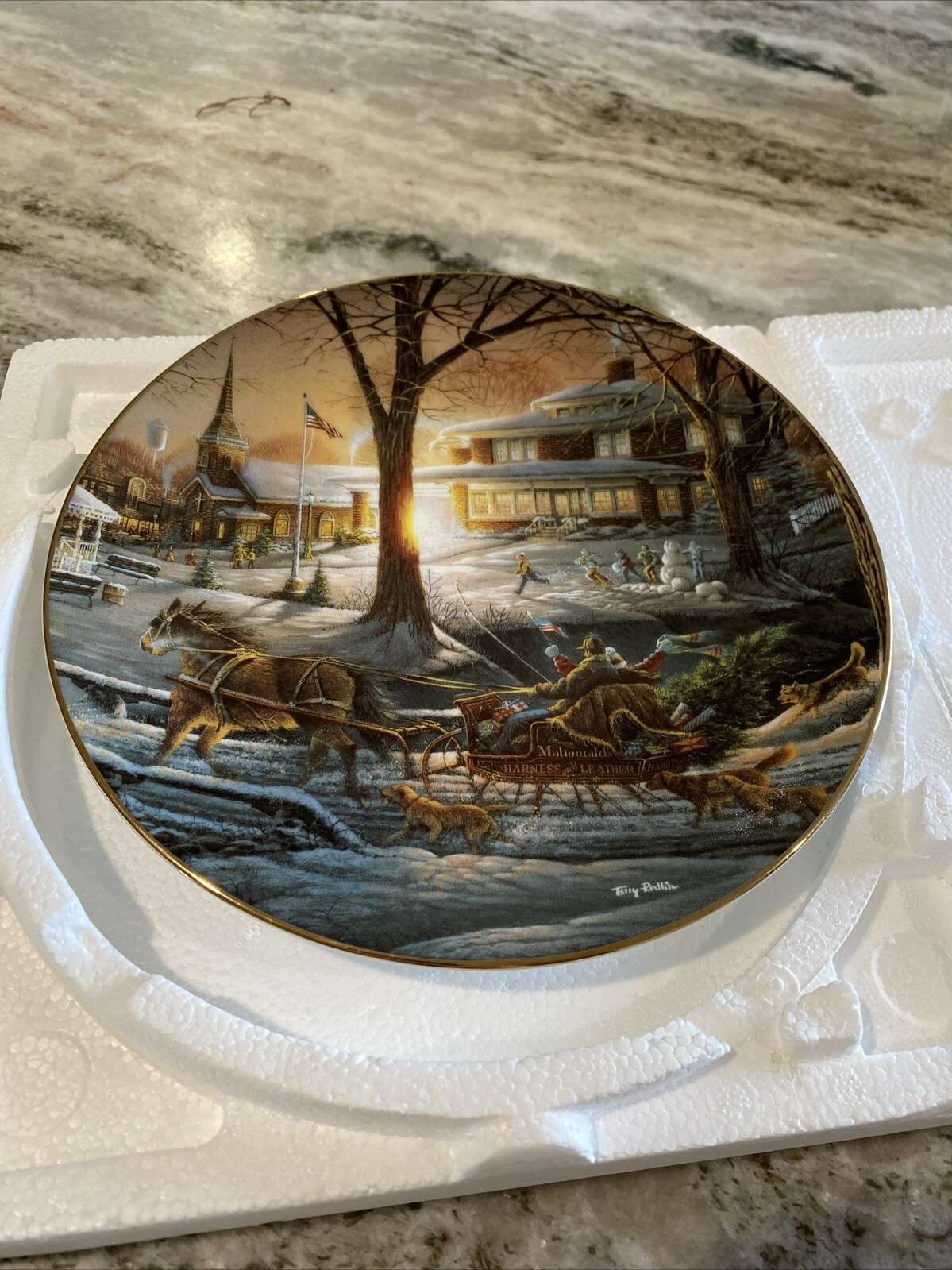 Terry Redlin “Racing Home” Collector Plate 1998 Heartland Collection ...
