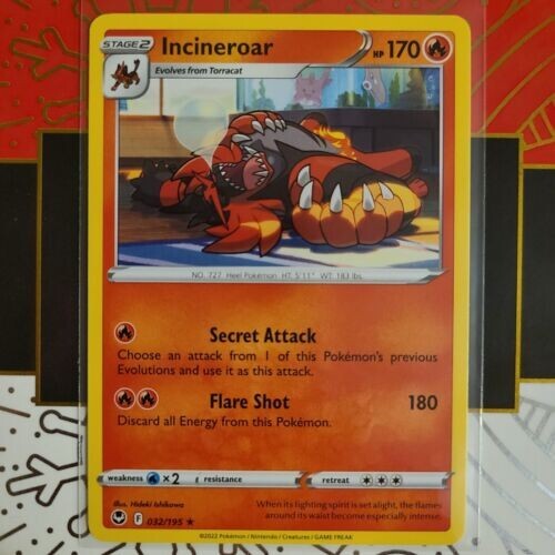 Incineroar 032/195 NM / M RARE Non Holo Silver Tempest Pokemon Card | eBay