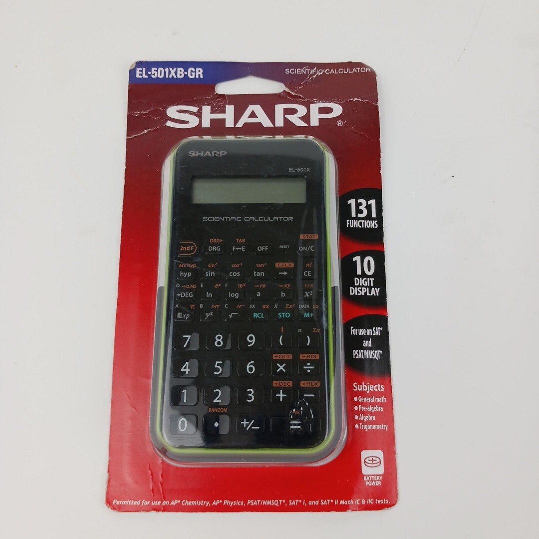 Sharp EL-501XBGR Scientific Calculator (IL/RT6-19427- EL-501XBGR-NIB ...