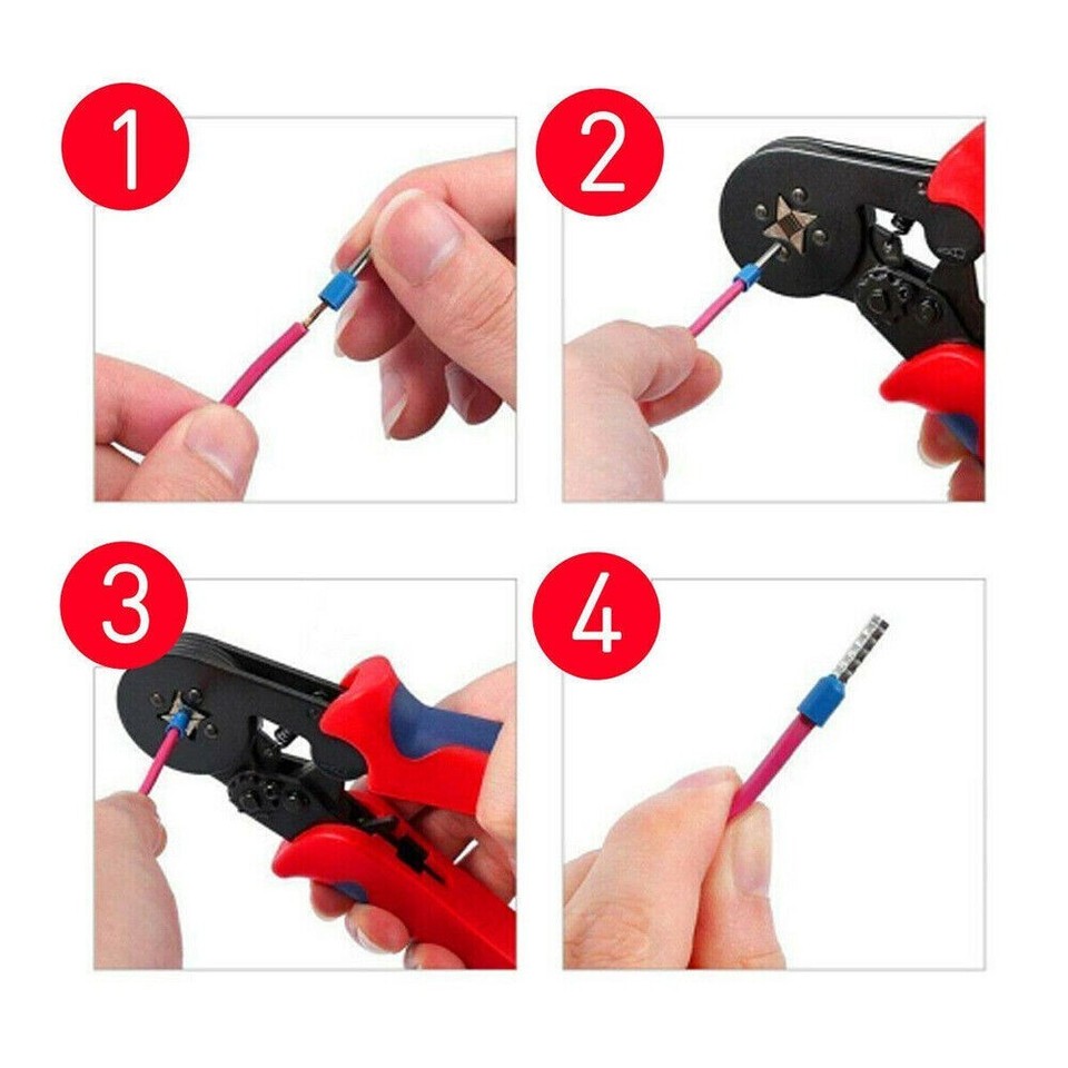 1200Pcs Crimp Tool W/ Bootlace Ferrule Crimper Plier Wire Terminal ...