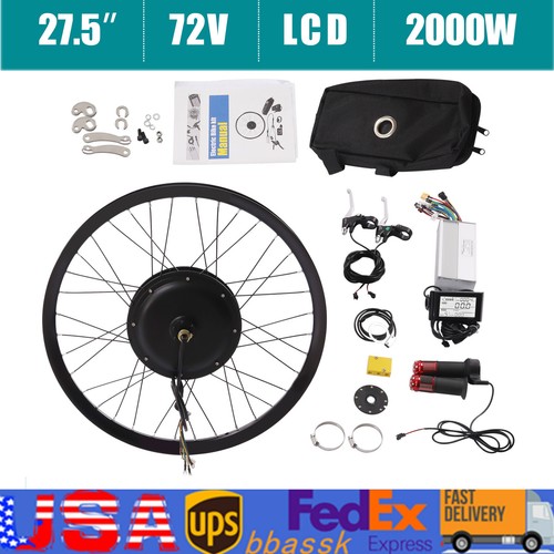 Electric Bicycle Conversion Kit 72v 2000w Rear Wheel E-bike Conversion ...