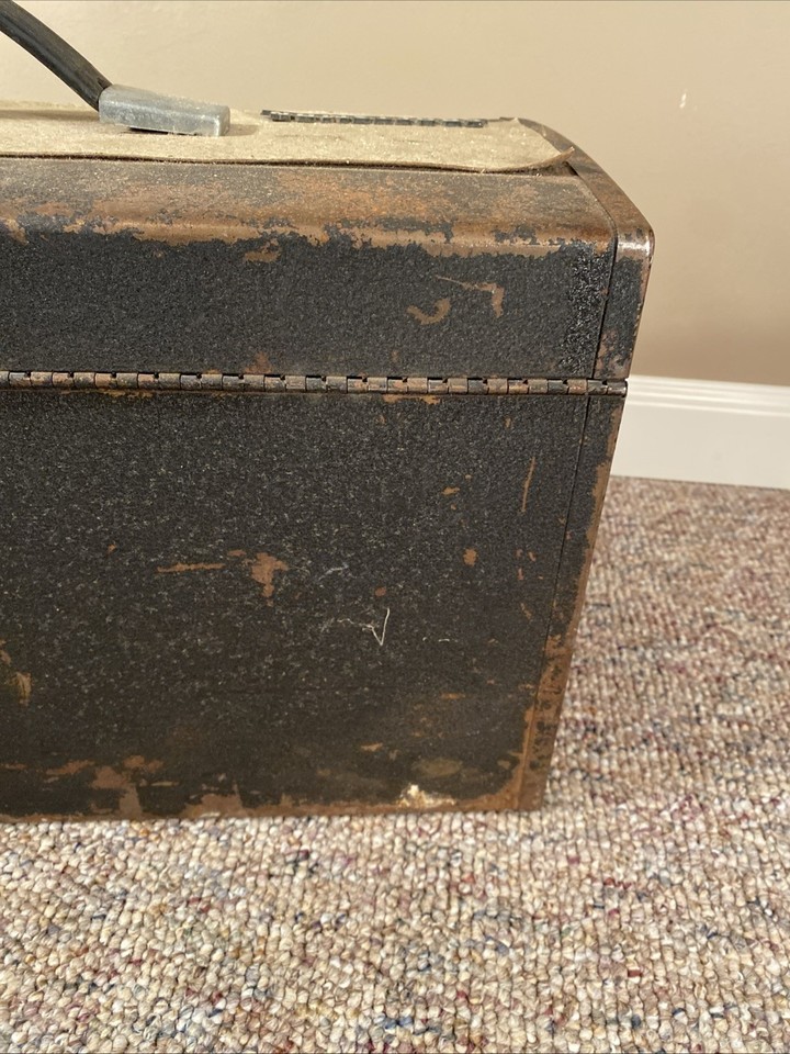 Vintage Craftsman Metal / Wood Grain 2 Drawer RALLY Racing Tool Box w ...