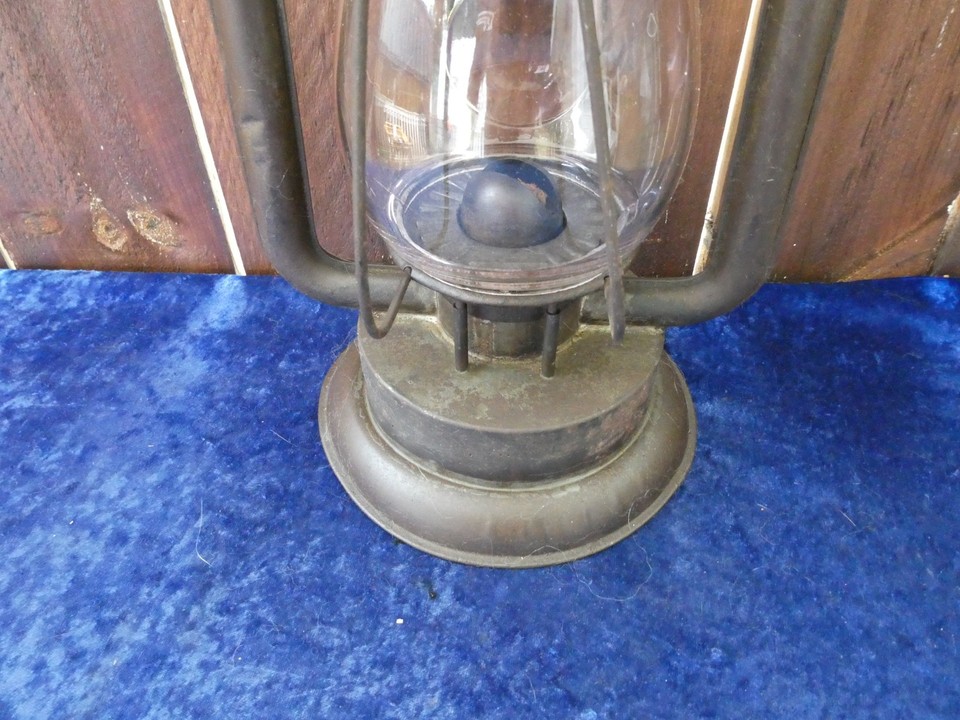 VINTAGE DEFIANCE D.L. & S. CO TUBULAR 16" LANTERN W. MAGNIFIER CLEAR ...