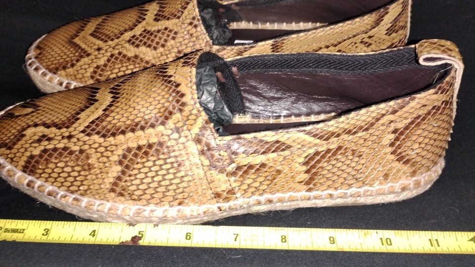 Loewe Python Print Leather Espadrilles Men’s Size 44 EU (US 11) Brown ...