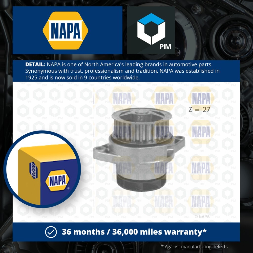 Water Pump fits VW POLO 1.0 1.3 1.4 1.6 94 to 05 Coolant NAPA ...