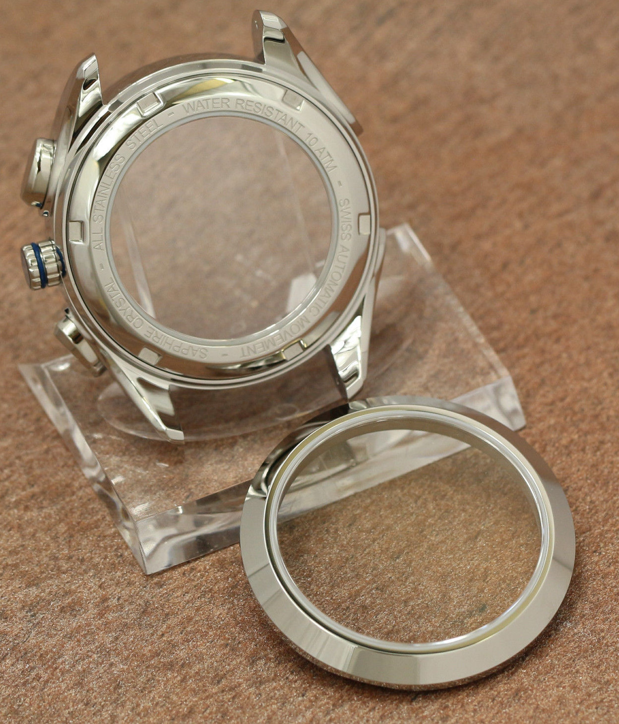 Watch Case for ETA Valjoux 7750 / 7753 Chronograph Sapphire 38mm 10 ATM ...