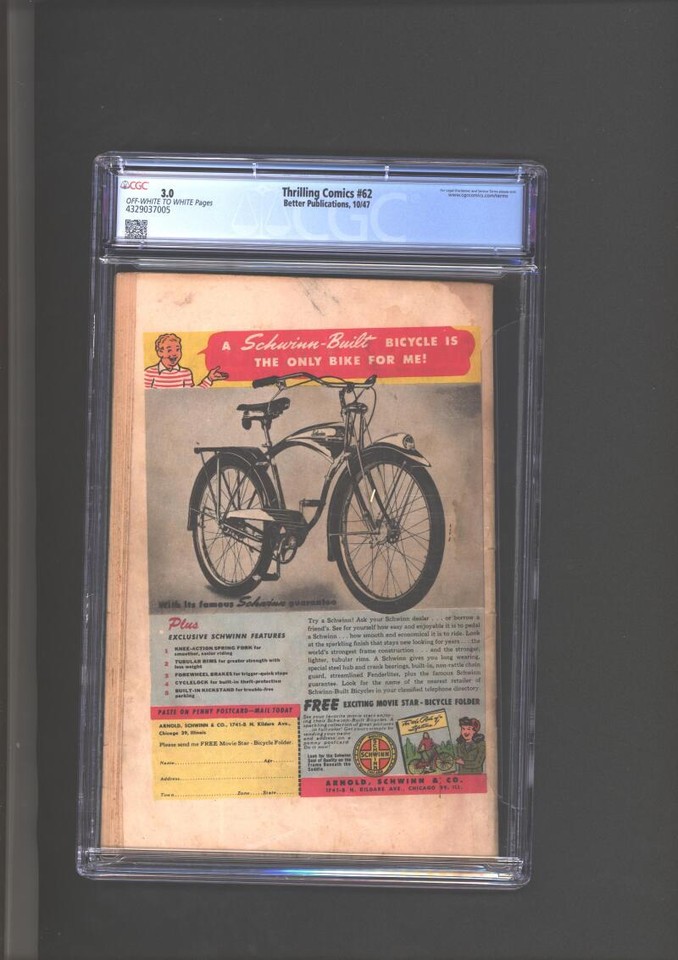 Thrilling Comics #62 CGC 3.0 Schomburg Princess Pantha Airbrushed Cover ...