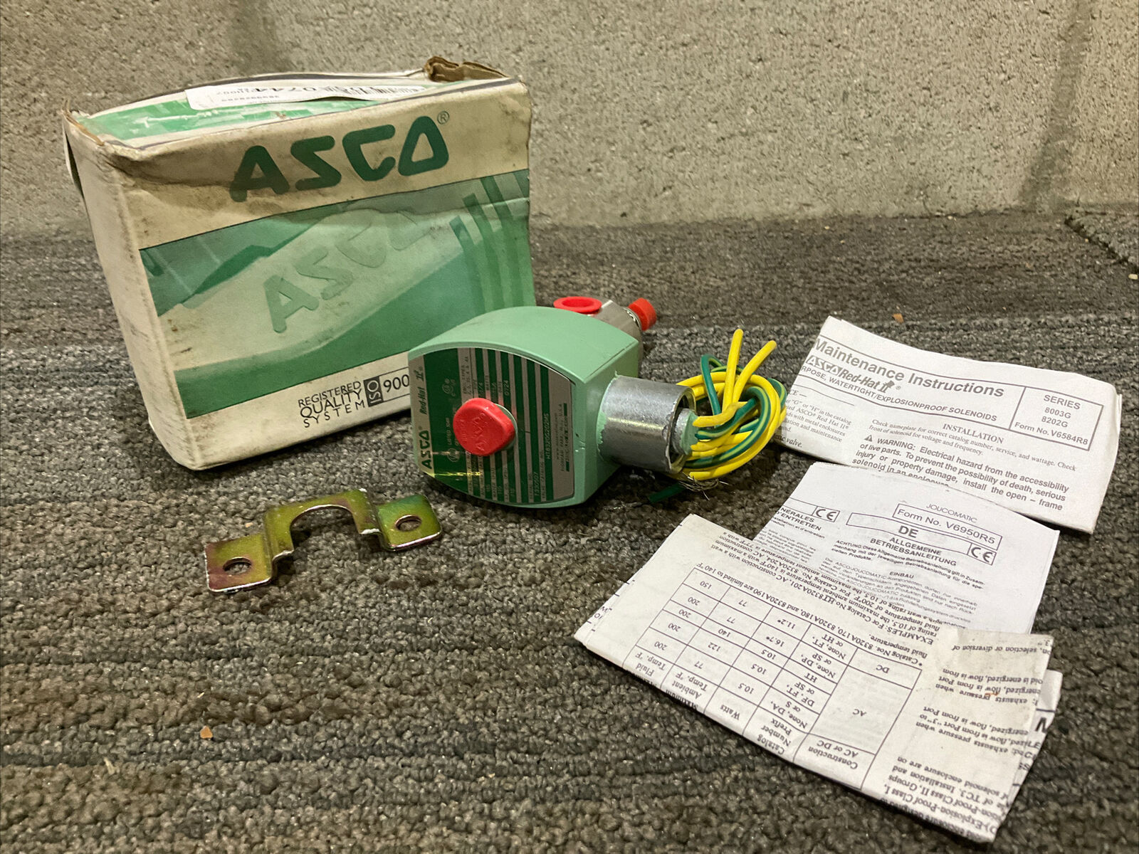 ASCO RED-HAT 312192-MS HT8320G202MS SOLENOID VALVE 1/4” 115 PSI 11.6 ...