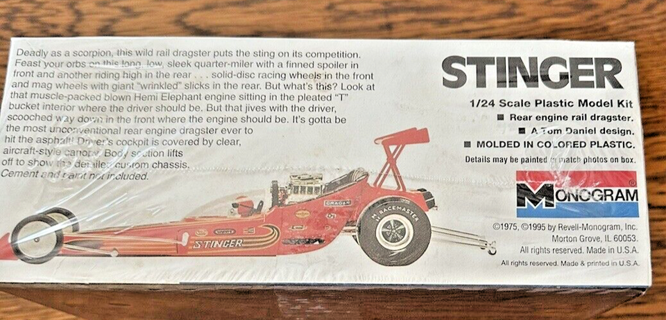 Mongram ~ Tom Daniel ~ STINGER ~ Dragster ~ Sealed Pristine ~ Remake 1995 | eBay