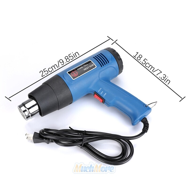 2000W Heat Gun Hot Air Heater Gun Digital LCD Display Dual Temperature ...
