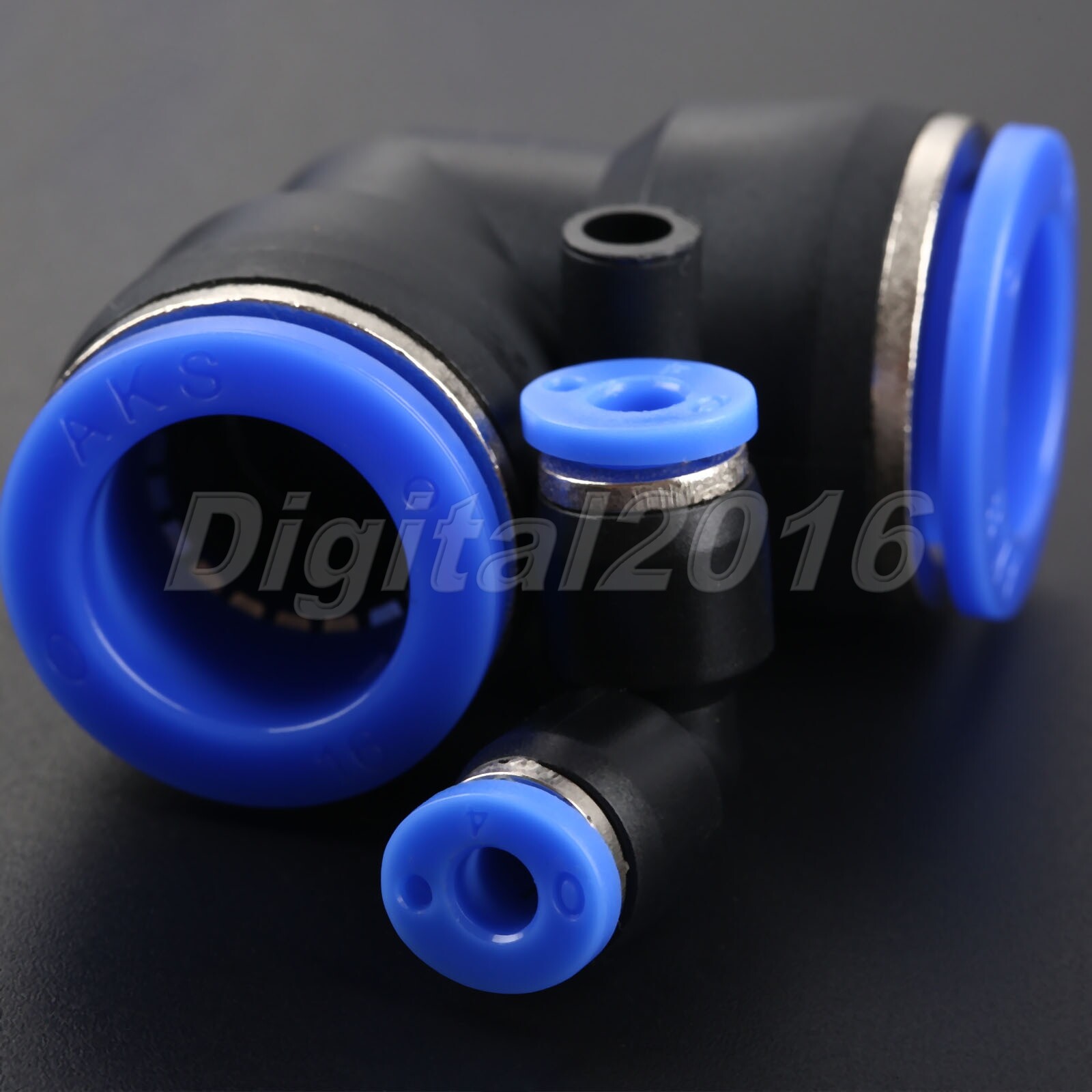 5PCS Pneumatic Push in Fitting Air Connector Hose Tube 90 Degree Elbow ...