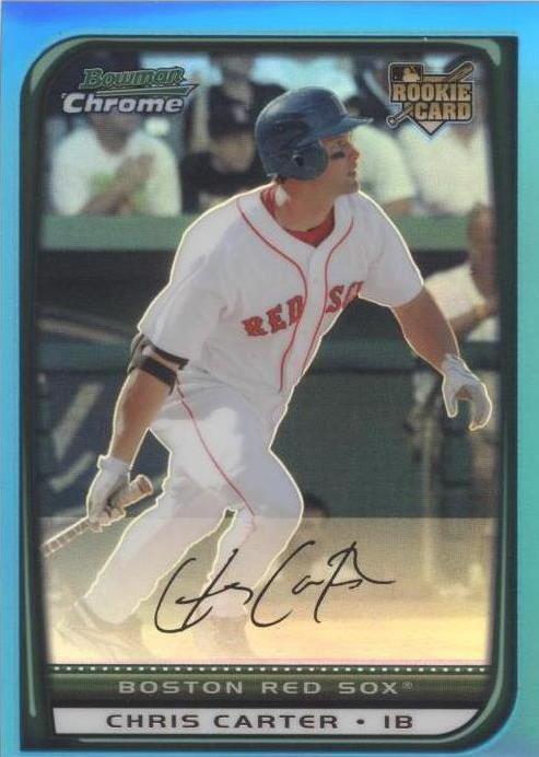 2008 Bowman Draft Picks & Prospects - Chris Carter #BDP12 Chrome Blue ...