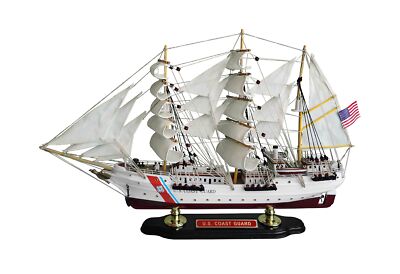 SAILINGSTORY Wooden Model Ship US Coast Guard Eagle Barque Ship Model ...