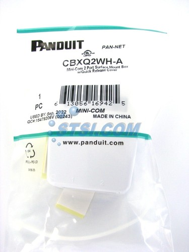 Panduit CBXQ2WH-A 2-Port Mini-Com Surface Mount Box, White ~STSI | eBay