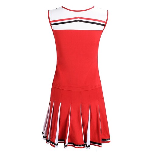 Ladies Glee Cheerleader School Girl Fancy Dress Uniform Party Costume ...