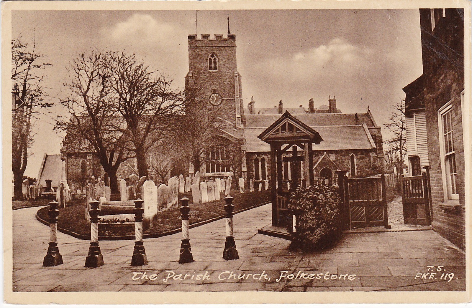 The Parish Church & Bollards, FOLKESTONE, Kent | eBay UK