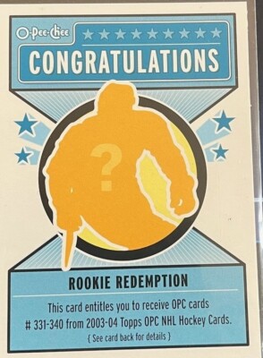 2003-04 O-Pee-Chee Rookie Redemption card | eBay