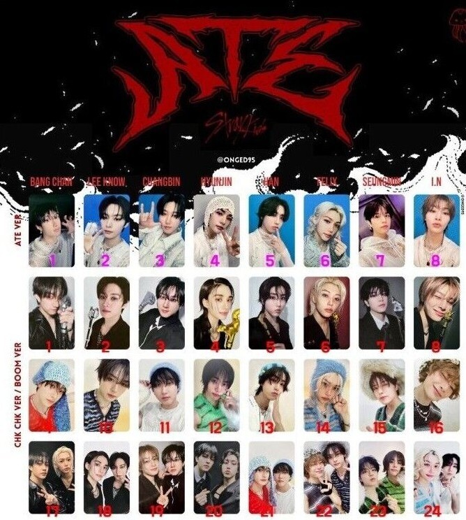 STRAY KIDS SKZ - ATE Album Official PHOTOCARD ACCORDION LETTER platform ...