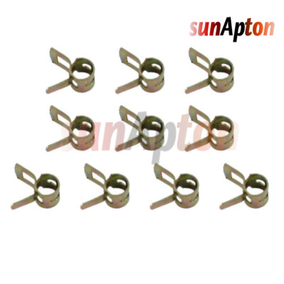 10X Hose Spring Clip Clamp 5mm 3/16 inch Steel Vacuum Fuel Oil Hose ...