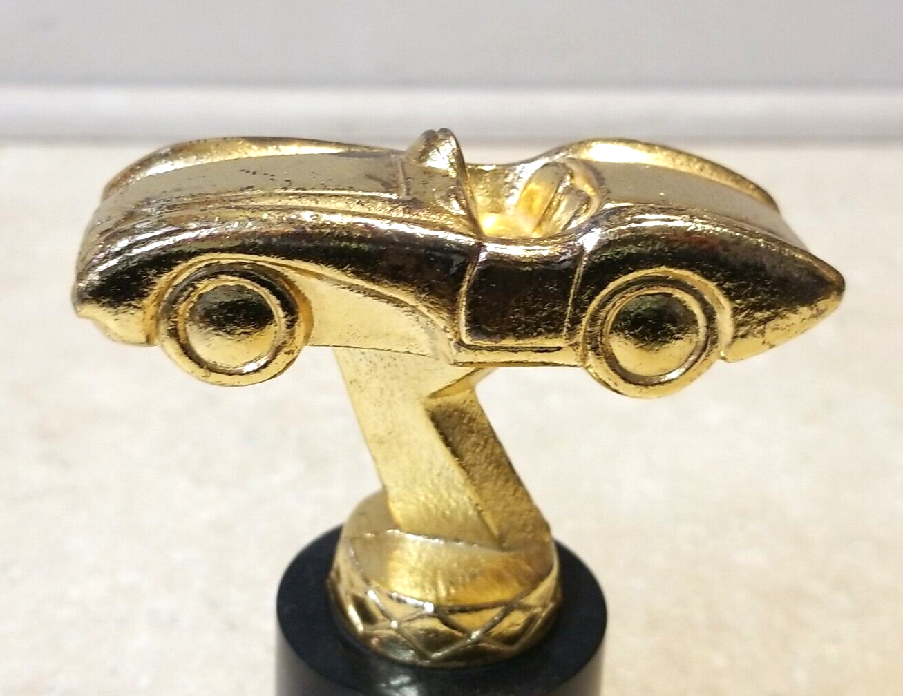Vintage Car Trophy Topper Emblem Convertible Show Race Sports Gold Tone ...