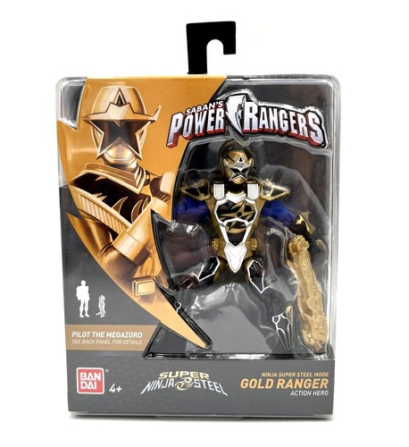 Power Rangers Super Ninja Steel Mode Gold Ranger Figure Levi Weston ...