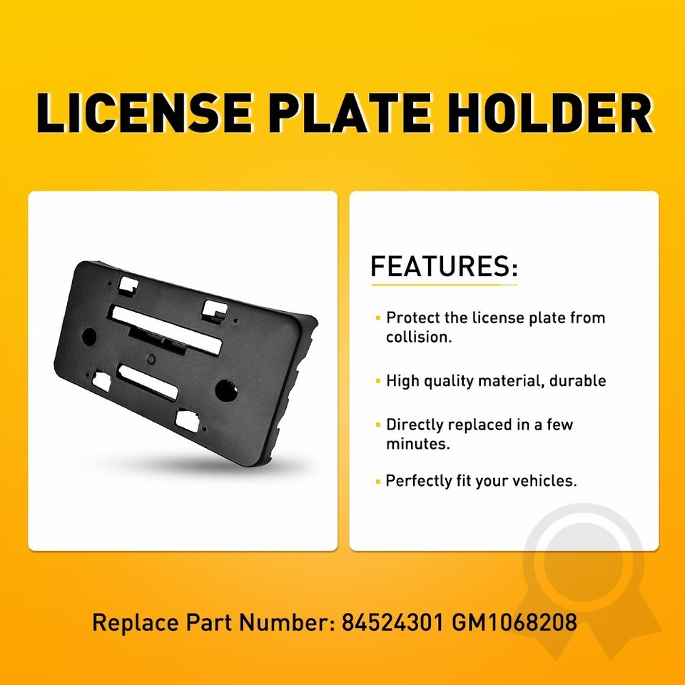 License Plate Bracket For 2019-2023 Chevrolet Malibu Front GM1068208 | eBay