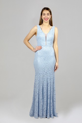 Lace Light Blue Bridesmaid Dress ENVIOUS BRIDAL & FORMAL | eBay