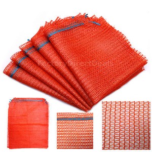 Orange NET WOVEN SACK MESH BAG Vegetables Fruits Wood Logs SMALL MEDIUM ...