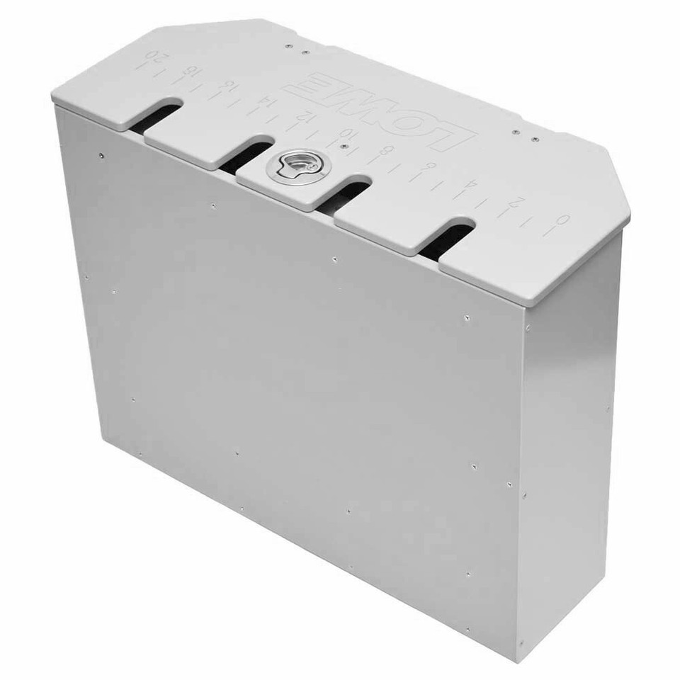 Lowe Boat Fishing Rod Storage Box 2299797 | Dolphin Gray Aluminum ...