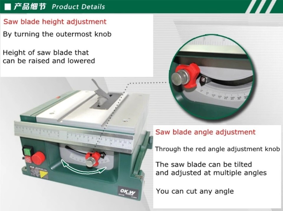 Mini Table Saw Precision Digital Display Table Saw Diy Woodworking ...