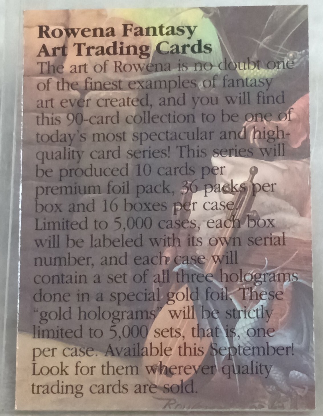 Rowena Morrill Promo Card Fantasy Art | eBay