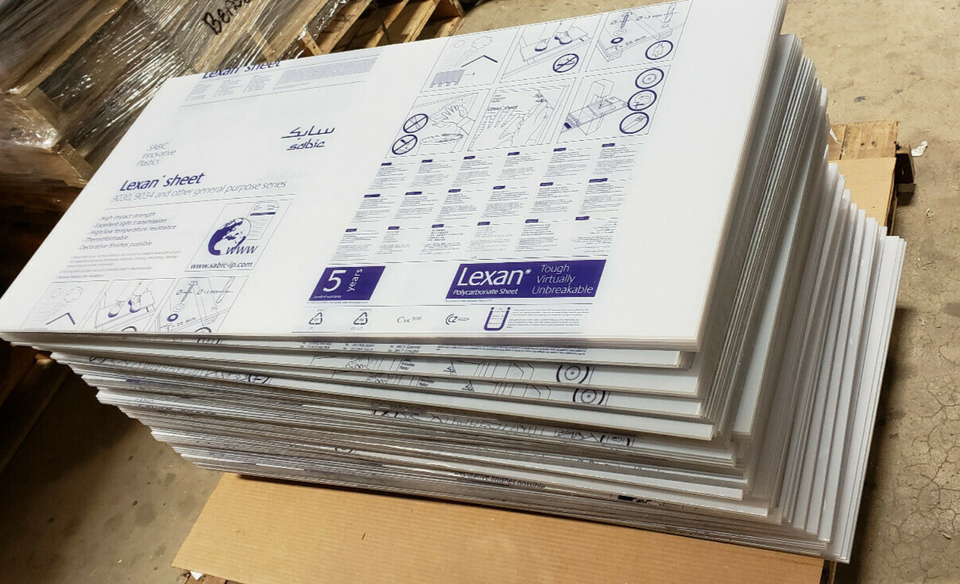 Lexan Polycarbonate Sheet (1/4") .220 x 48 x 96 ( local pickup or ...