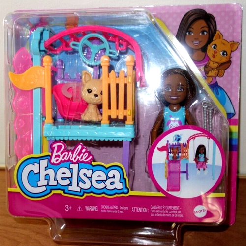 Barbie Club Chelsea Doll and Swing Set Playset With Teddy Bear Figure ...