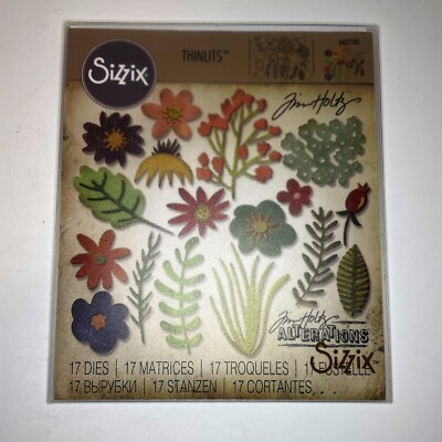 SIZZIX Thinlits #662700 by Tim Holtz - 17 Dies (EUC) Funky Floral #1 | eBay