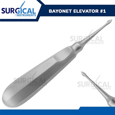 Bayonet Dental Elevator #1 Surgical Denture Instruments Stainless ...