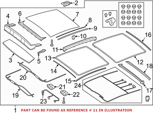 Genuine OEM Sunroof Guide Jaw for Mercedes 1177801300 | eBay