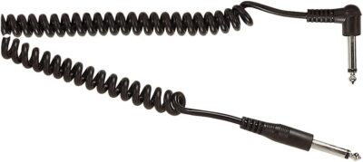 Standard Right Angled Guitar Amp Amplifier Lead With Curly Screened ...