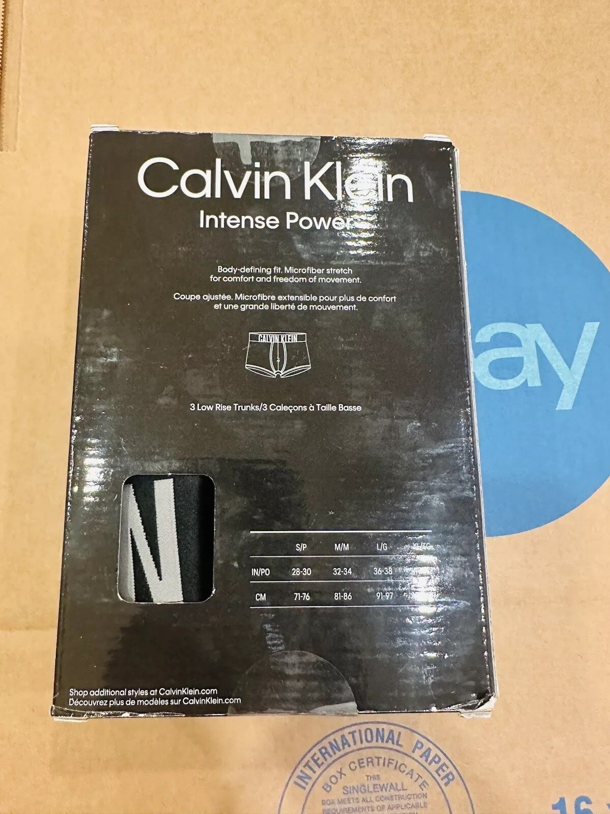 $64.5 New Calvin Klein CK Underwear Intense Power Men 3 Pack Trunk XL ...