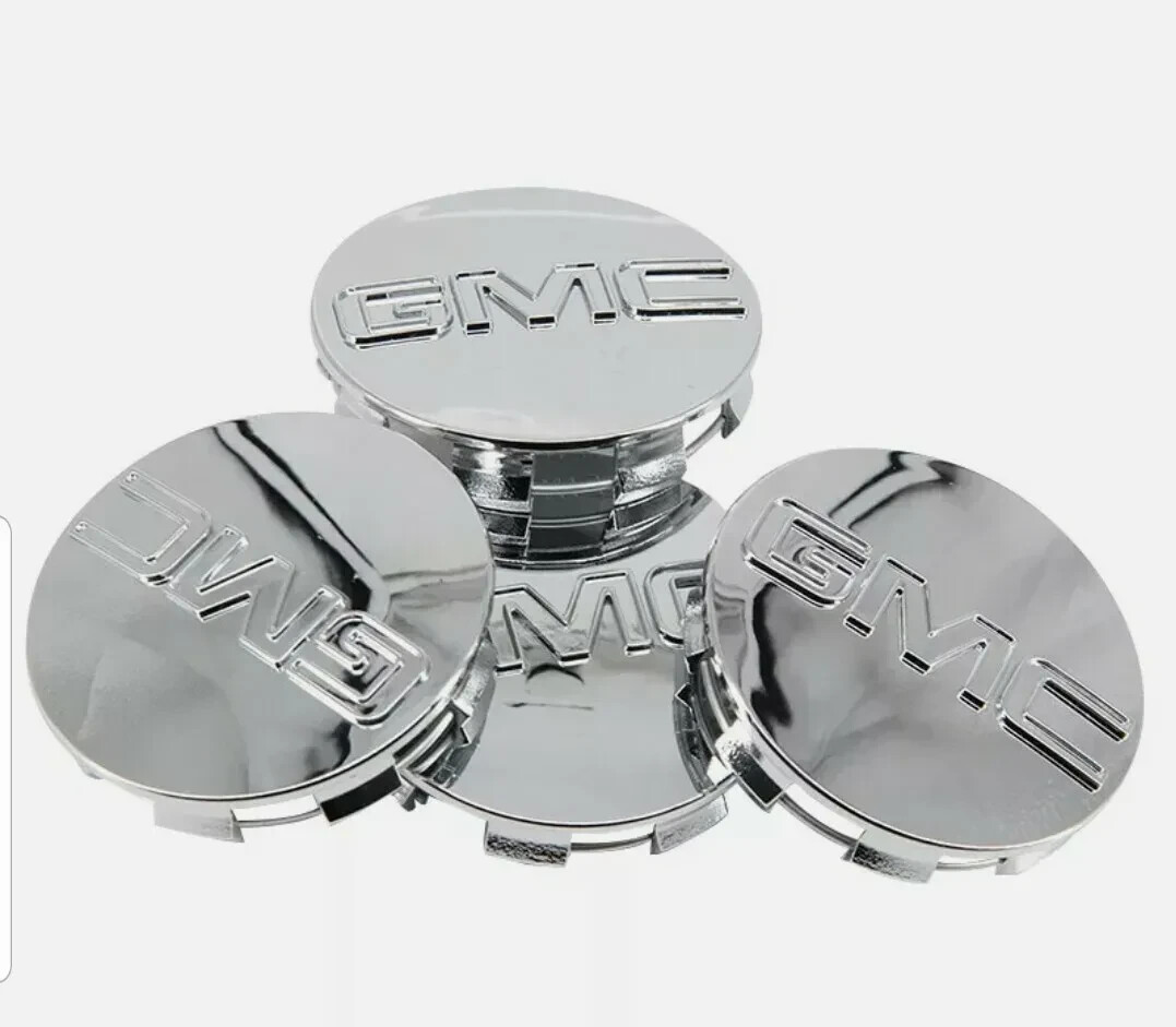 GMC CHROME CENTER CAP Yukon Denali Sierra 3.25" 83mm 18 20 22 Wheel ...