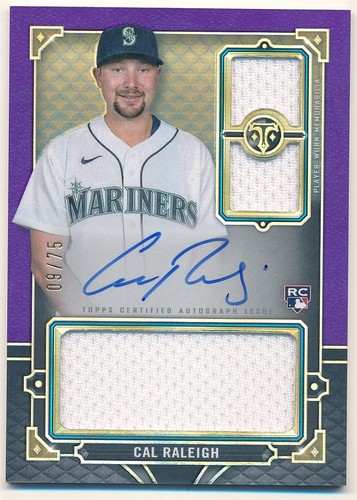 CAL RALEIGH 2022 TRIPLE THREADS RC PURPLE AUTOGRAPH JERSEY PATCH AUTO ...