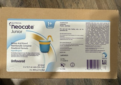 Neocate Jr unflavored powder 4 cans x 5 cases- 20 Cans Total - FREE ...