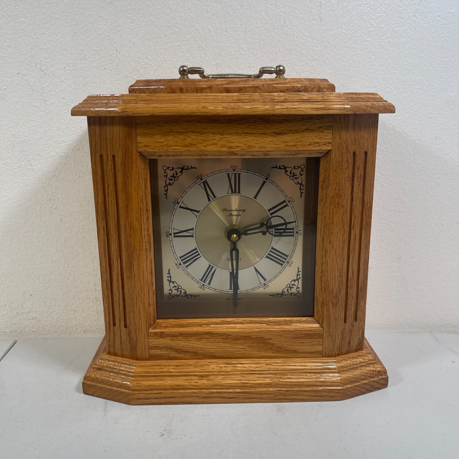 Strausbourg Manor Quartz Bracket Table Mantle Clock Westminster 13.5 ...