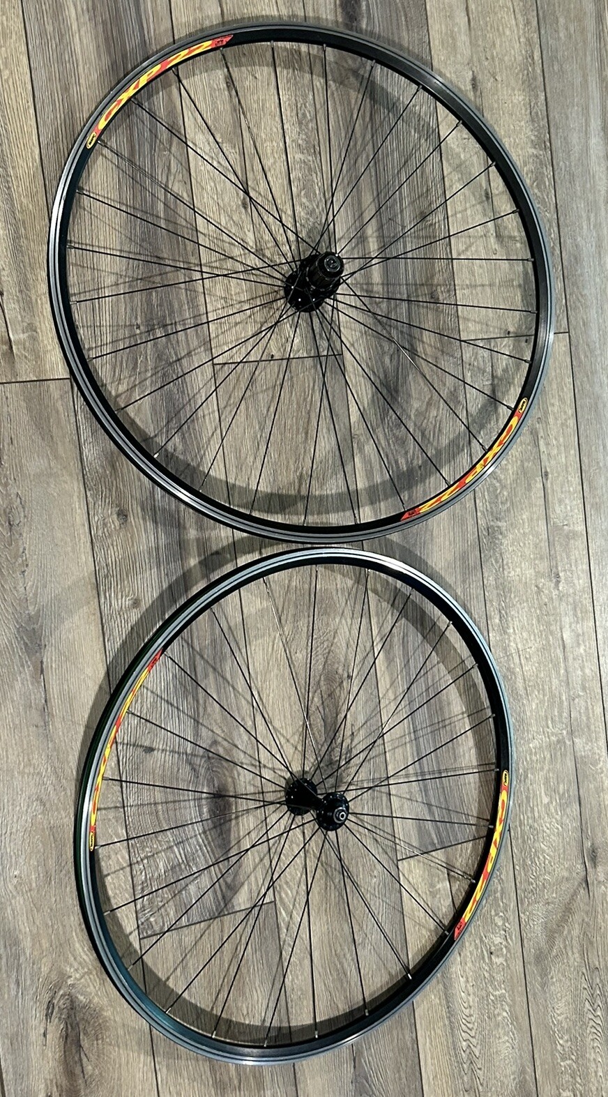 Mavic CXP 22 10-Speed Black Aluminum Wheelset No Tires | eBay