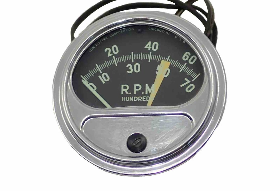 Vintage Sun 7,000 RPM Tachometer RC-71 Tach 7K OEM GM 62 Chevy Impala ...