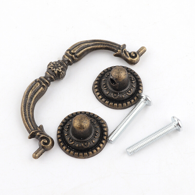 6 X Antique Drawer Pulls Vintage Bronze Cabinet Dressing Wardrobe Table ...