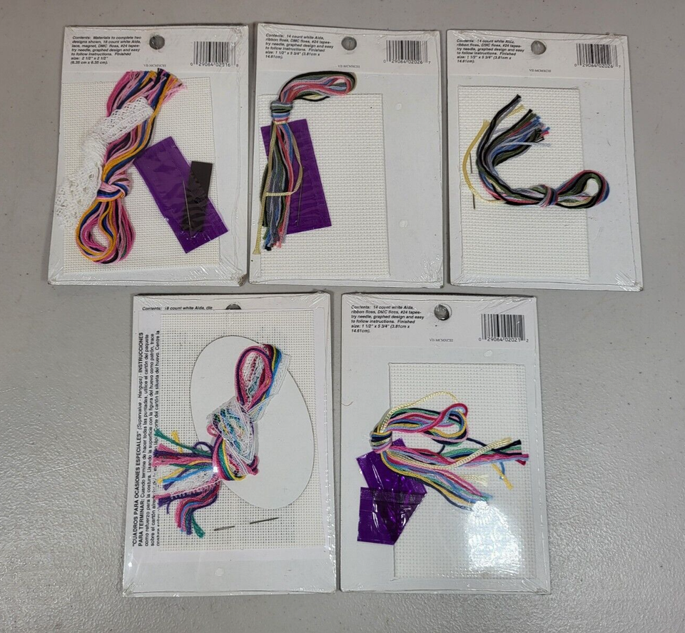 5 Designs for the Needle Mini Needlepoint Kits 3 Bookmarks 1 Magnet 1 ...