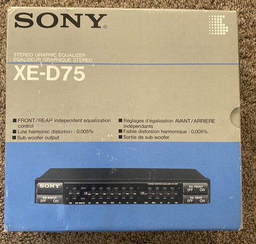 SUPER RARE Sony XE-D75 Car Stereo Graphic Equalizer W/Original box | eBay